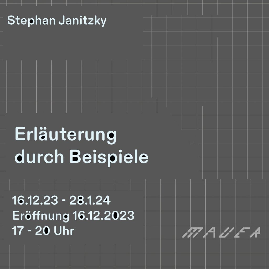 Stephan Janitzky. Erläuterung durch Beispiele | ArtJunk