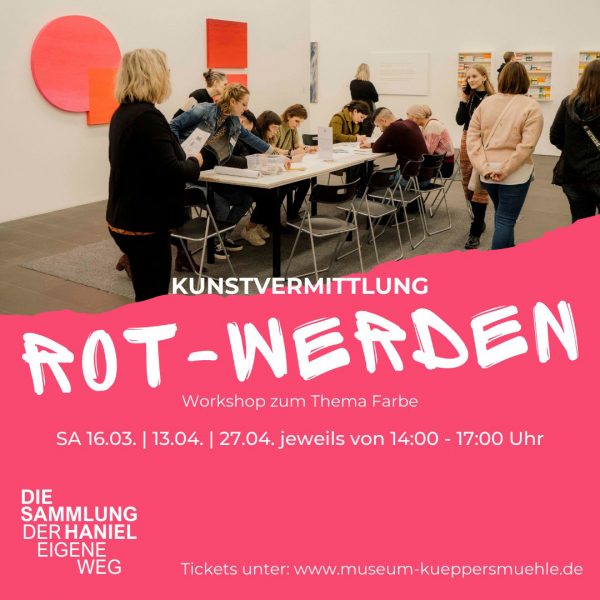 Workshop zum Thema Farbe: Rot-Werden | ArtJunk